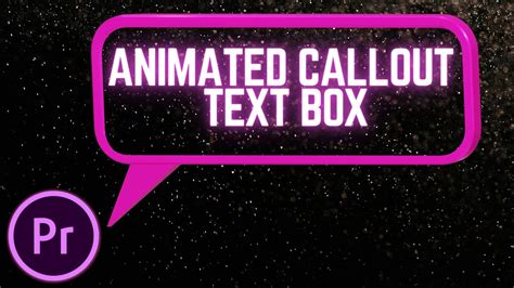 How To Make Animated Callout Text Box Premiere Pro Premiere Pro Tutorials Youtube