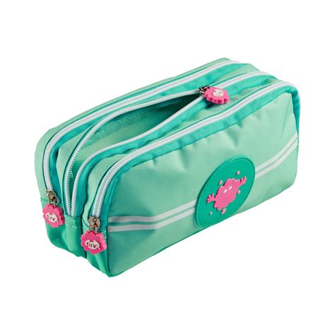 Mintees Triple Zip Pencil Case — Tinc