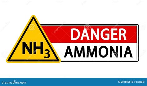 Danger Ammonia Symbol Sign On White Background Vector Illustration