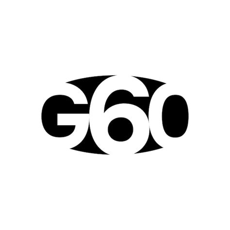 Premium Vector G60 Typography Unit Brand Vector Icon