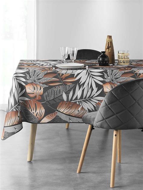 Nappe Antitache Rectangulaire X Cm Alianor Anthracite Gris Kiabi