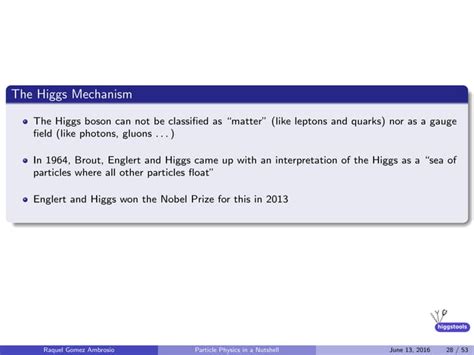 Particle Physics In A Nutshell Ppt