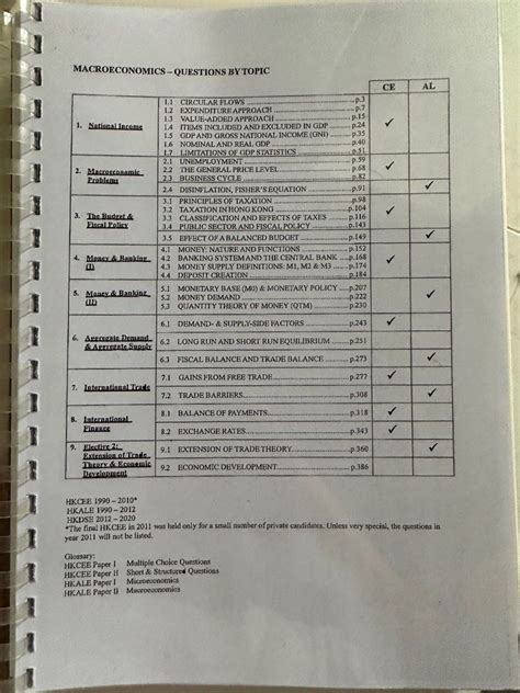 Econ CE AL DSE By Topic Past Paper 興趣及遊戲 書本 文具 教科書 Carousell