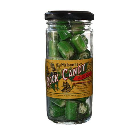 The Melbourne Rock Candy Lime Fruit Rock 170g My Sweeties