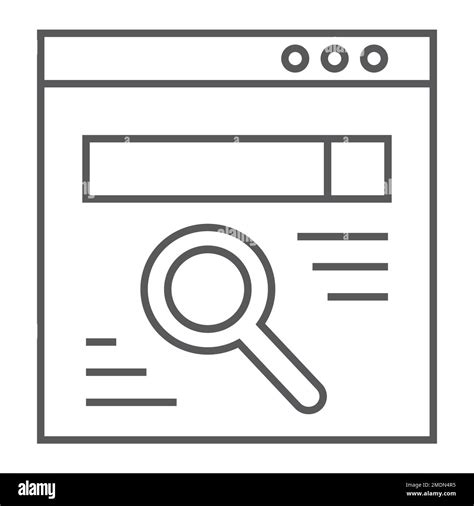 Browser Thin Line Icon Webpage And Internet Search Sign Vector Graphics A Linear Pattern On