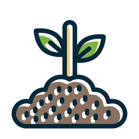 Seedlings Vector Thick Line Filled Dark Colors 34793095 Vector Art At