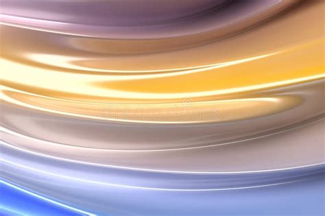 Fluid Abstract Pastel Swirl Design For Modern Aesthetics 3d Render Stock Illustration