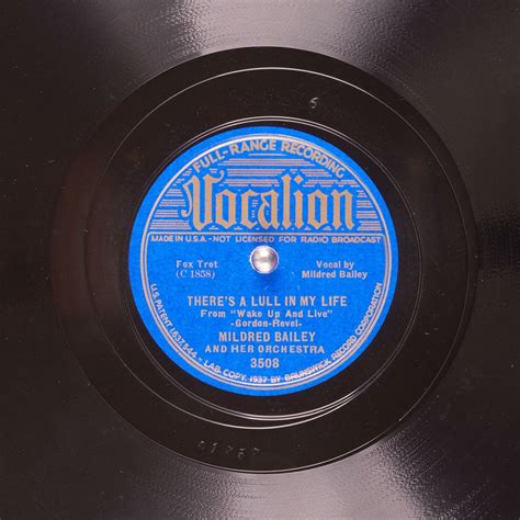 Theres A Lull In My Life Mildred Bailey And Her Orchestra Free