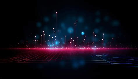 Premium Ai Image Data Visualization Neon Abstract Background