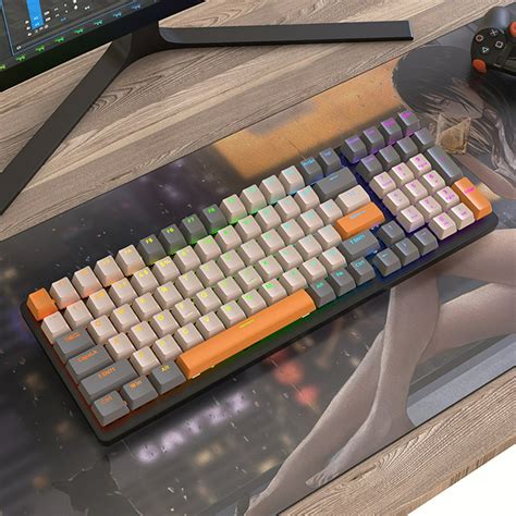 Teclado Retroiluminado De 100 Teclas 3 Modos Teclado Ergonómico Nkro