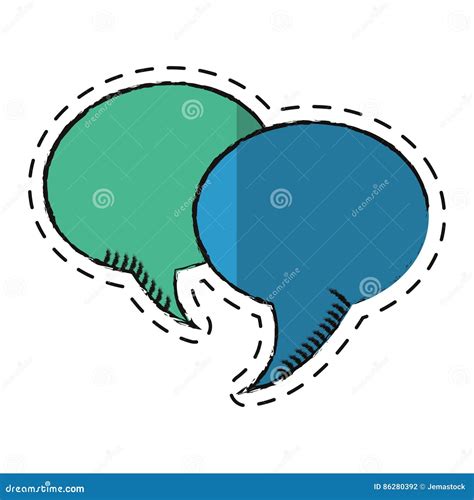 Cartoon Bubble Speech Communication Dialog Stock Vector Illustration