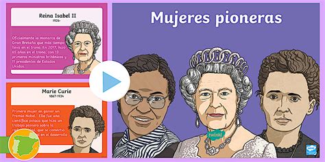 Presentación Mujeres pioneras Día de la Mujer Twinkl