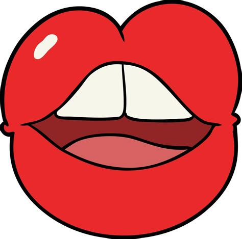 Labios Carnosos De Dibujos Animados 12370644 Vector En Vecteezy