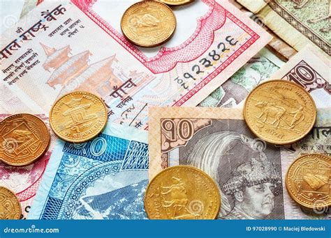 Sluit Omhoog Beeld Van Nepalese Roepie Stock Foto Image Of Bankbiljet