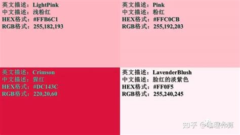 珍藏！rgb颜色码对照表，调出你最爱的那个颜色！ 知乎