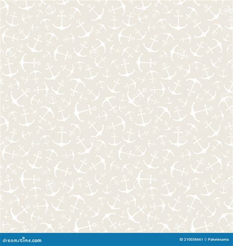 Nautical Seamless Pattern With Ship Wheels And Anchors Stock Vector