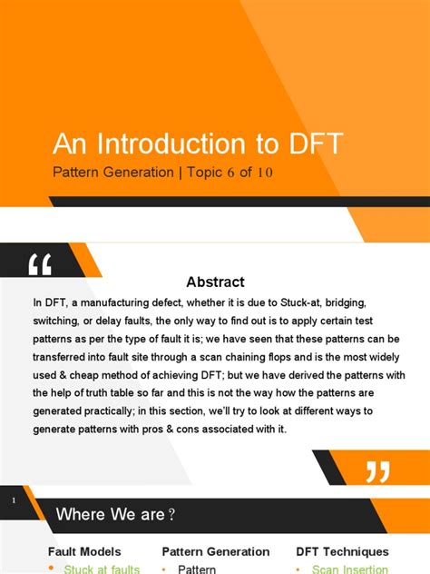 pattern generation methods an intro to dft course pdf computing