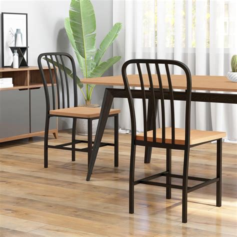 Costway Juego De 4 Sillas De Comedor De 185 Pulgadas De Altura De