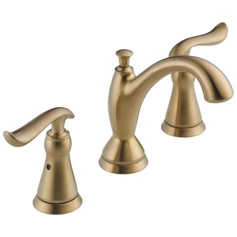 Delta Linden Champagne Bronze 2 Handle Widespread Watersense Bathroom