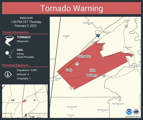 Observed Tornado Warning Near Livingston Al Rtornado