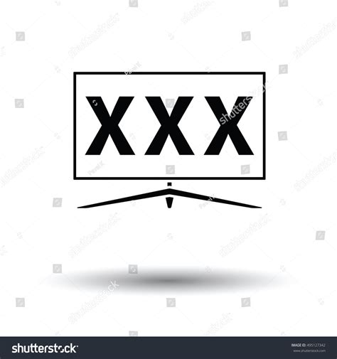 Tv Screen Adult Content Icon White Stock Vector Royalty Free Shutterstock