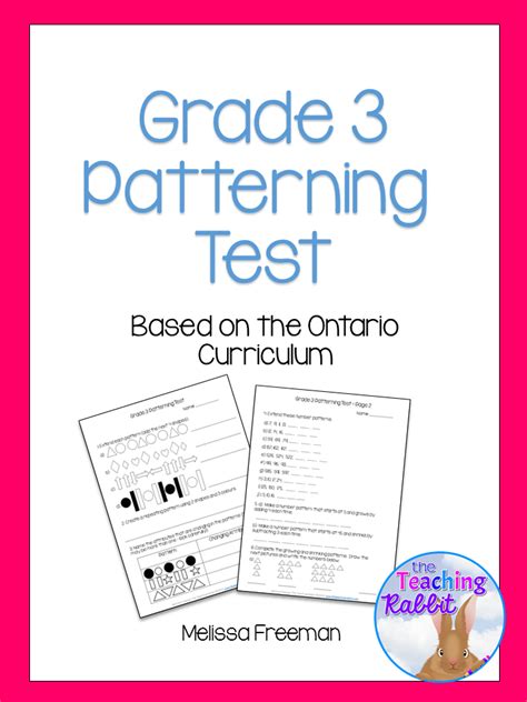 Grade 3 Patterning Worksheets Ontario Josh Sosas 3rd Grade Math