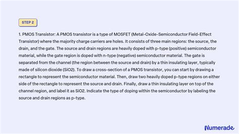 Solved 5 Draw A Cross Section Of A Pmos Transistor And An Nmos