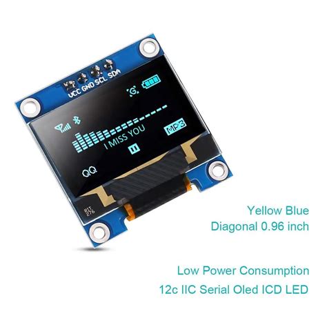 0 96 Oled дисплеем синяя I2c Iic Серийный 128x64 O светодиодный ЖК дисплей светодиодный Ssd1309