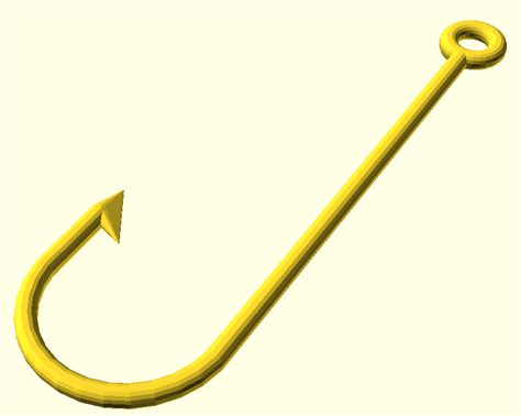 Giant Fish Hook Stl And Svg By Openscaddad Download Free Stl Model