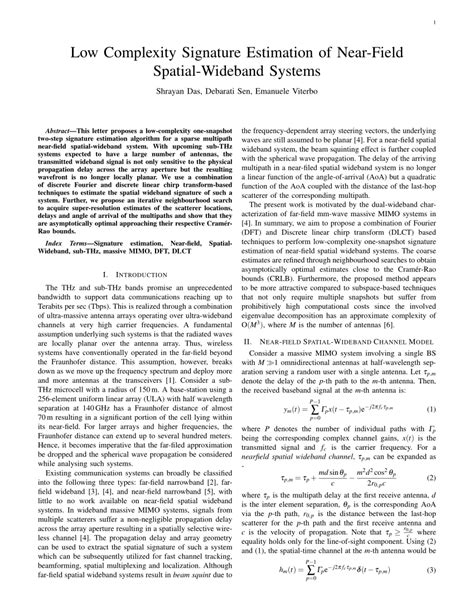 pdf low complexity signature estimation of near field spatial wideband systems