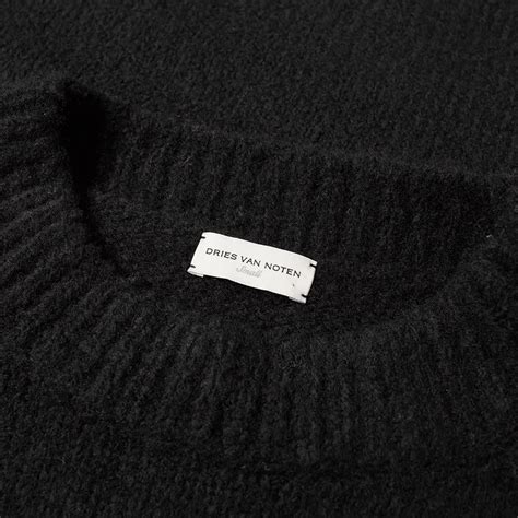 Dries Van Noten Brushed Merino Crew Knit Black End Us