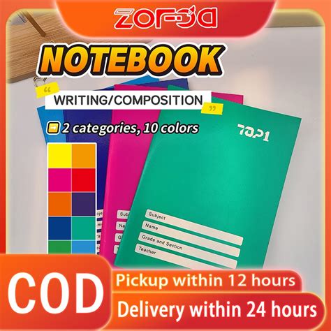 1pcs 80 Sheets Writing Notebook Grade 1 3 10color Composition Notebook