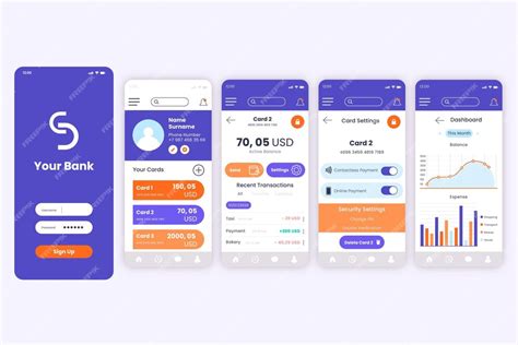 Premium Vector Banking App Interface Concept