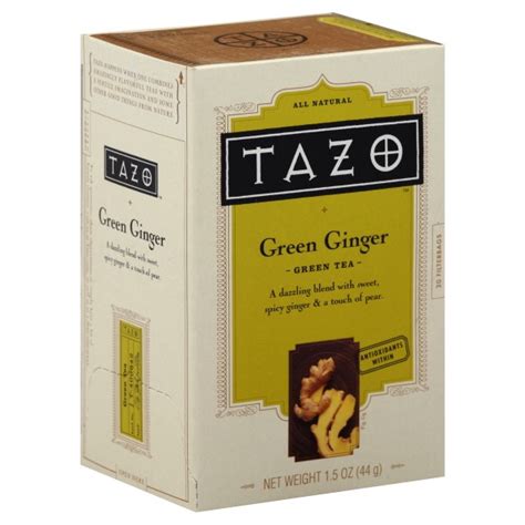 Tazo Green Ginger Blend Of Green Teas With Ginger Pear Green Tea Bags