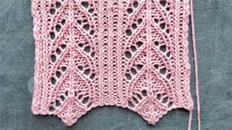 Вертикальный ажурный узор для вязания палантина косынки джемпера Youtube