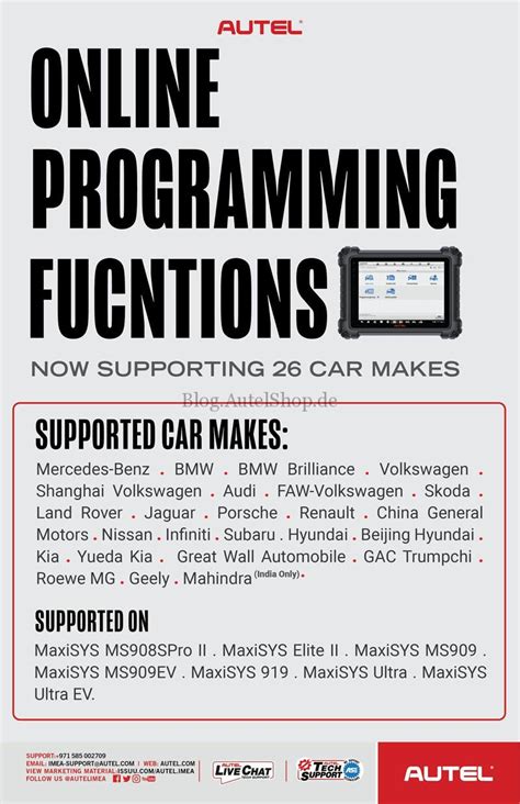 Autel Online Programming Support 26 Car Makes Upgrade - AutelShop.de ...