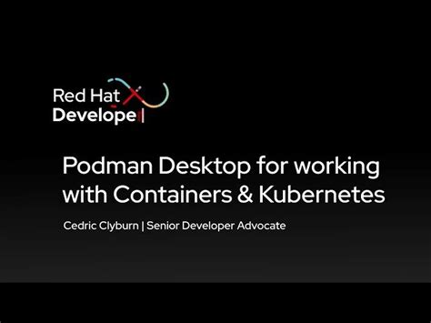 Free Video Podman Desktop For Working With Containers And Kubernetes