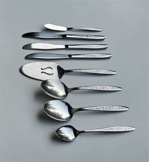 Customecraft Stainless Cus 5 Pattern Mixed Lot Of 8 Pieces Etsy