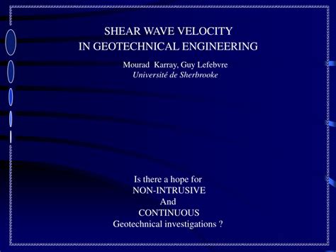 Pdf Shear Wave Velocity In Geotechnical Engineering