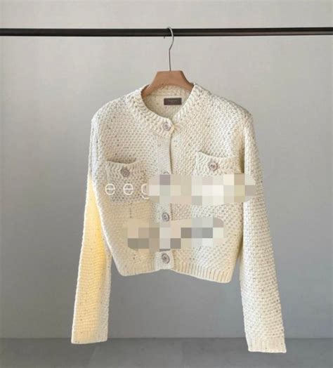 리가든 트위드 가디건 아이보리 헬로마켓