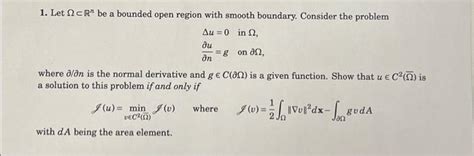 Solved Let CR Be A Bounded Open Region With Smooth Chegg