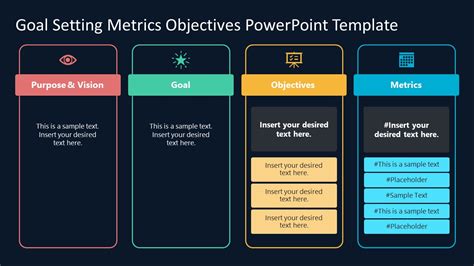 Goal Setting Metrics Objectives PowerPoint Template