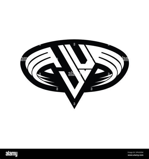 Jv Logo Monogram Letter With Triangle Shape Slice Isolated Outline