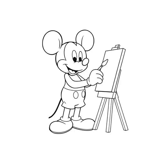 הרפתקת ציור מיקי מאוס דף צביעה ⚡ דף בצבע