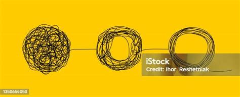 마음을 풀지 마십시오 심리 치료 개념 혼돈의 로고 얽히고 코치의 도움으로 변경 뇌의 변화 심리학자 후 마음의 진화 추상 낙서 기호입니다 벡터 개념에 대한 스톡 벡터 아트 및