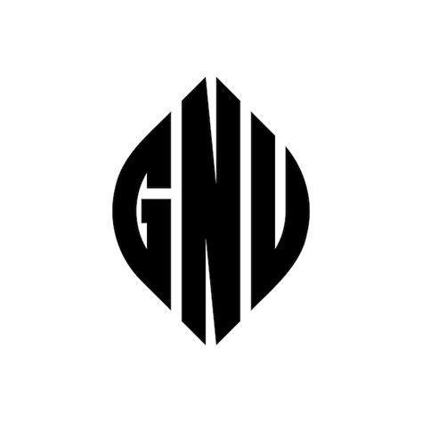 premium vector gnu circle letter logo design with circle and ellipse