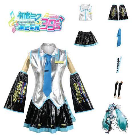 Adult Anime Vocaloid Hatsune Miku Cosplay Costumes Japan Midi Dress