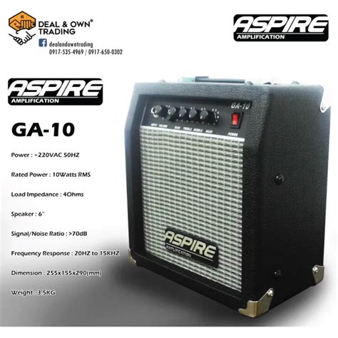 Aspire GA 10 10W Amplifier With Overdrive Lazada PH