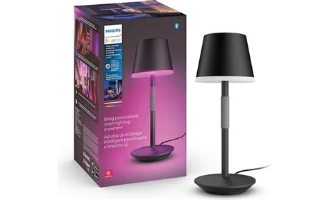 Philips Hue Go Black Portable Rechargeable Table Lamp With Bluetooth