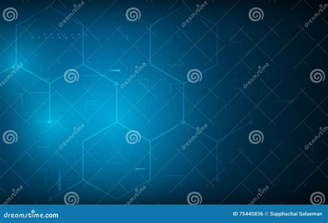Abstract Hexagon Molecular Structure Pattern Technology Innovation Concept Background Stock